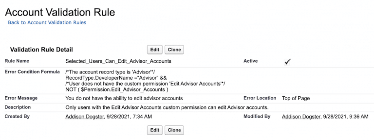 Allow Certain Users To Edit Data Using Custom Permissions In Validation Rules Salesforce Admins